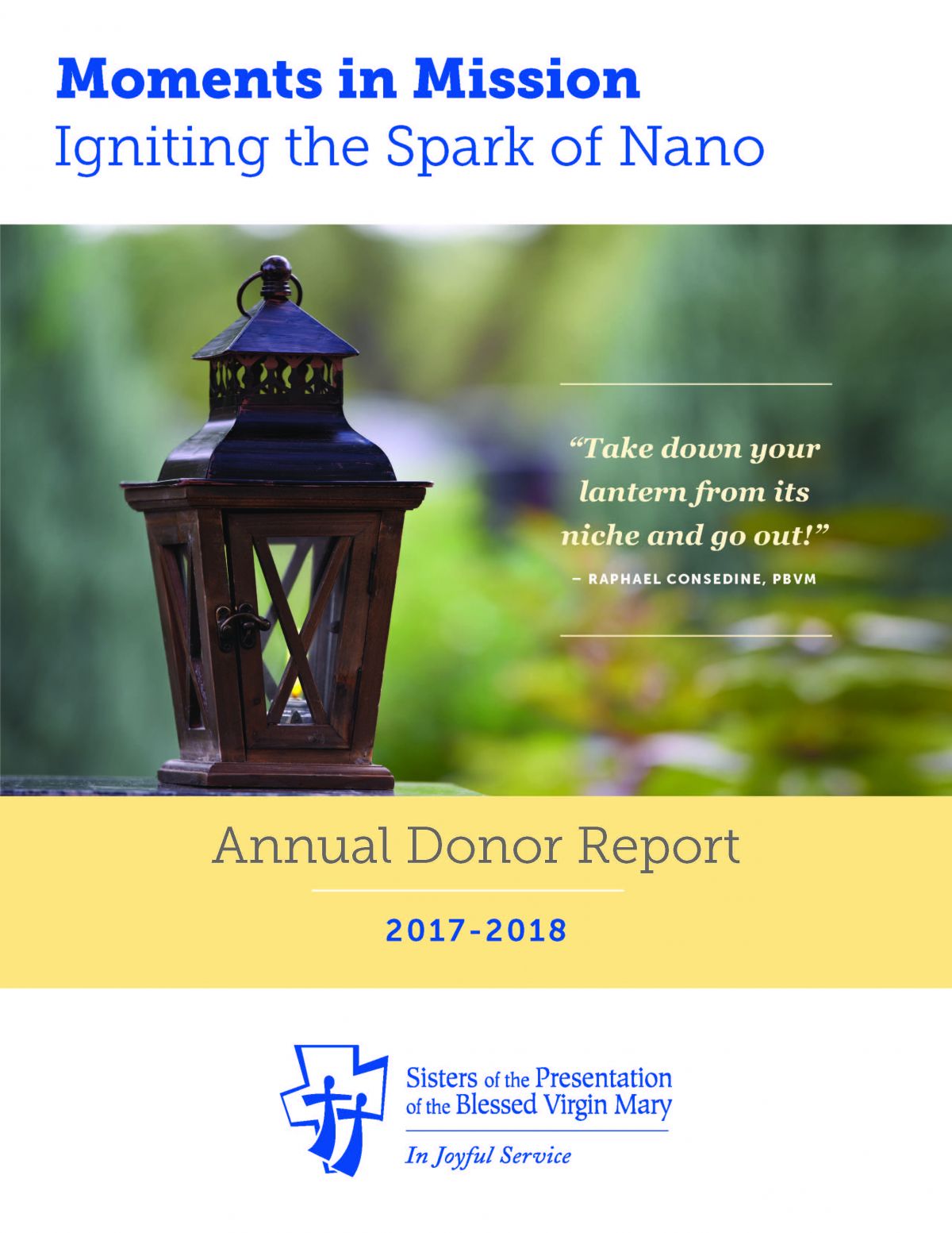 Presentation Sisters Annual Donor Report - Presentation Sisters